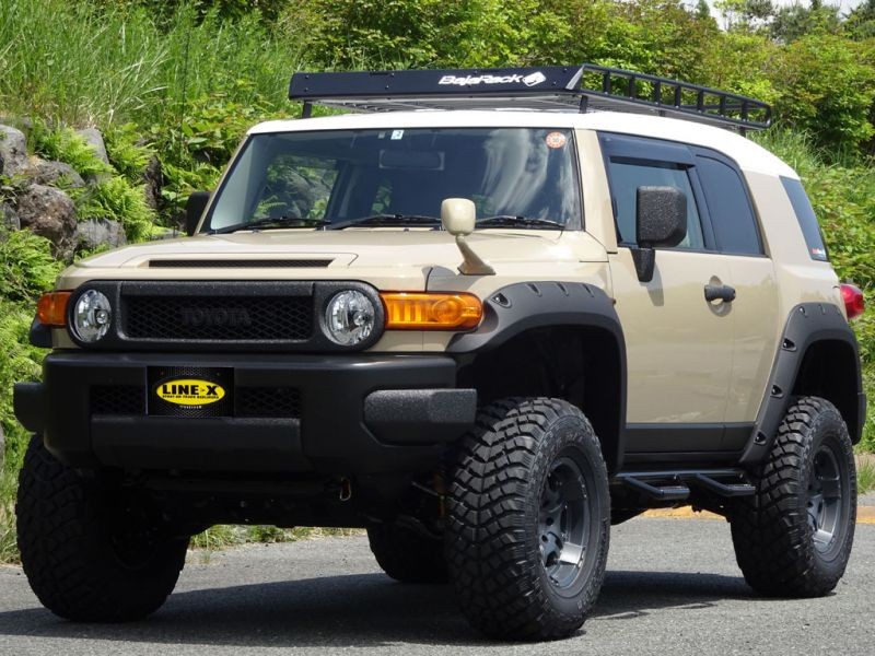 FJクルーザー リフトアップ×ブッシュワーカースタイル、決め手にLINE-Xマットブラックでトレイル仕様にカスタムペイント！ | LINE-X ...