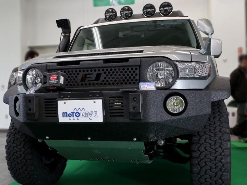 FJクルーザー リフトアップ×LINE-Xカスタム byモトレージ 大阪オートメッセ2018出展車 | LINE-X Auto Japan
